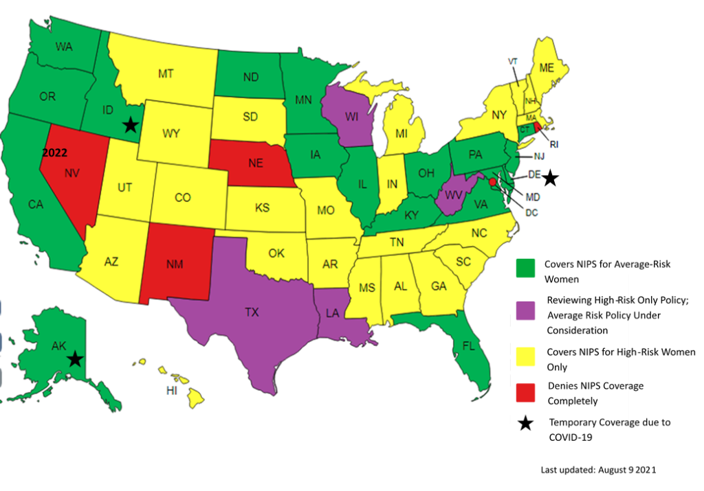 Medicaid Map_2021_08_09 - Coalition for Access to Prenatal Screening